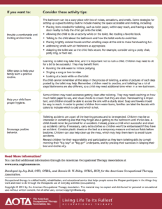 Establishing Toileting Routines for Children Tip Sheet – Amigo Baby